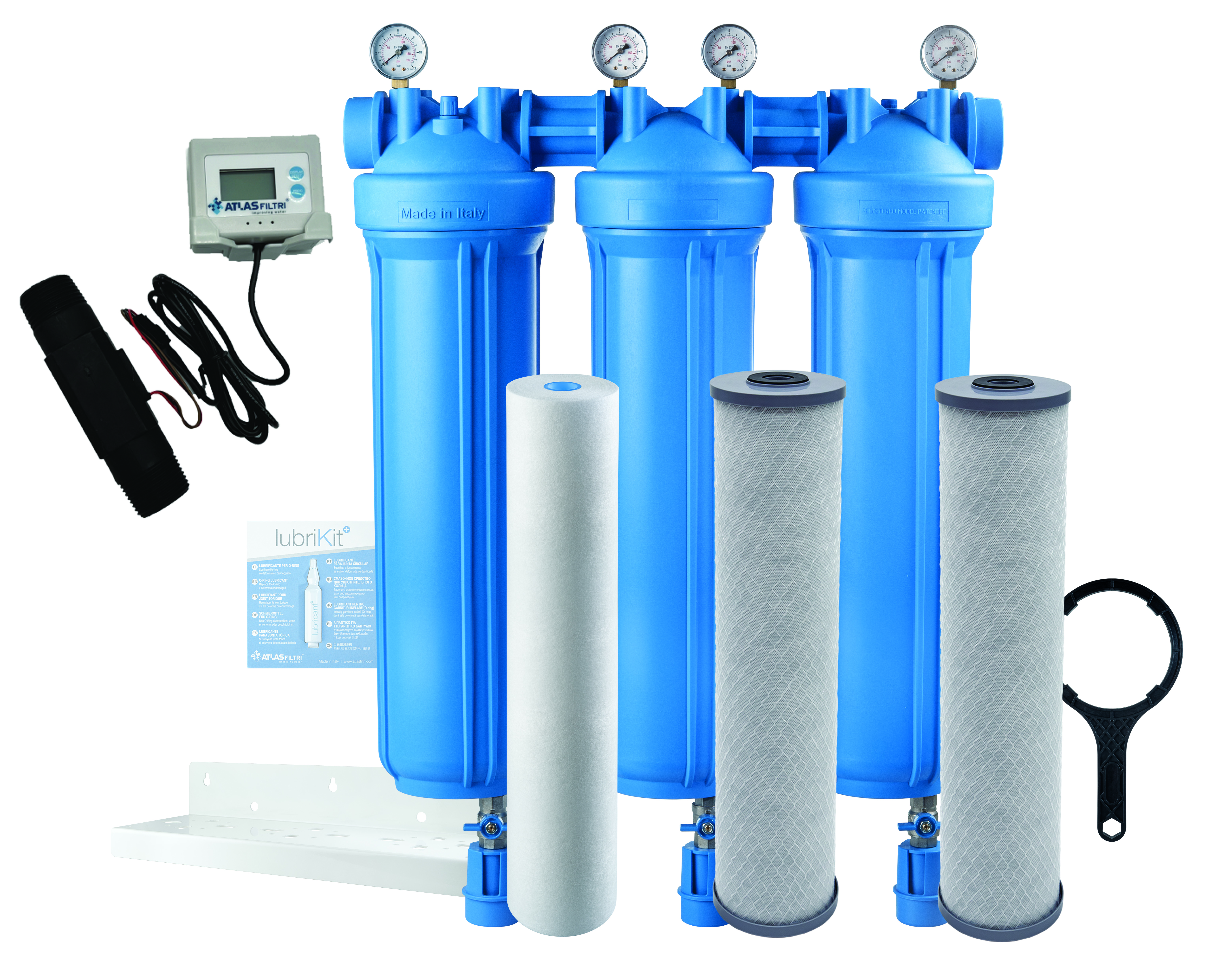 Atlas Filtri - DP BIG Trio - Triple 4.5 in x20 in - Blue Sumps - 1 in ...